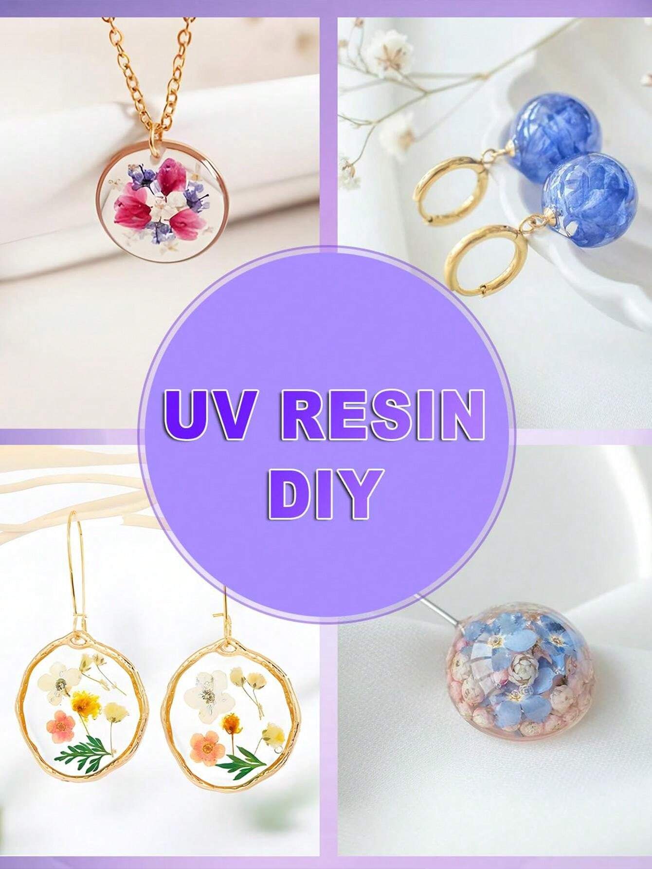 Kit de resina UV, Kit de resina UV mejorado, resina UV de tipo duro 85D cristal claro para hacer ...