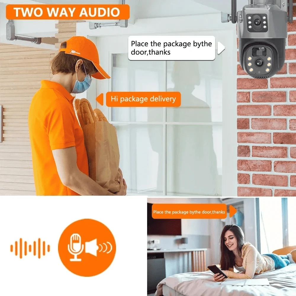 Câmera solar 8MP 4K 4G Sim, lente dupla, bateria à prova d'água, visão ...