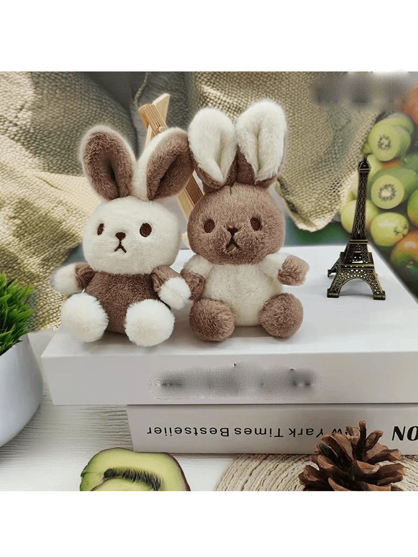Cute Plush Bubble Tea Bunny Doll Doll, Cream Colored Rabbit Ornament ...