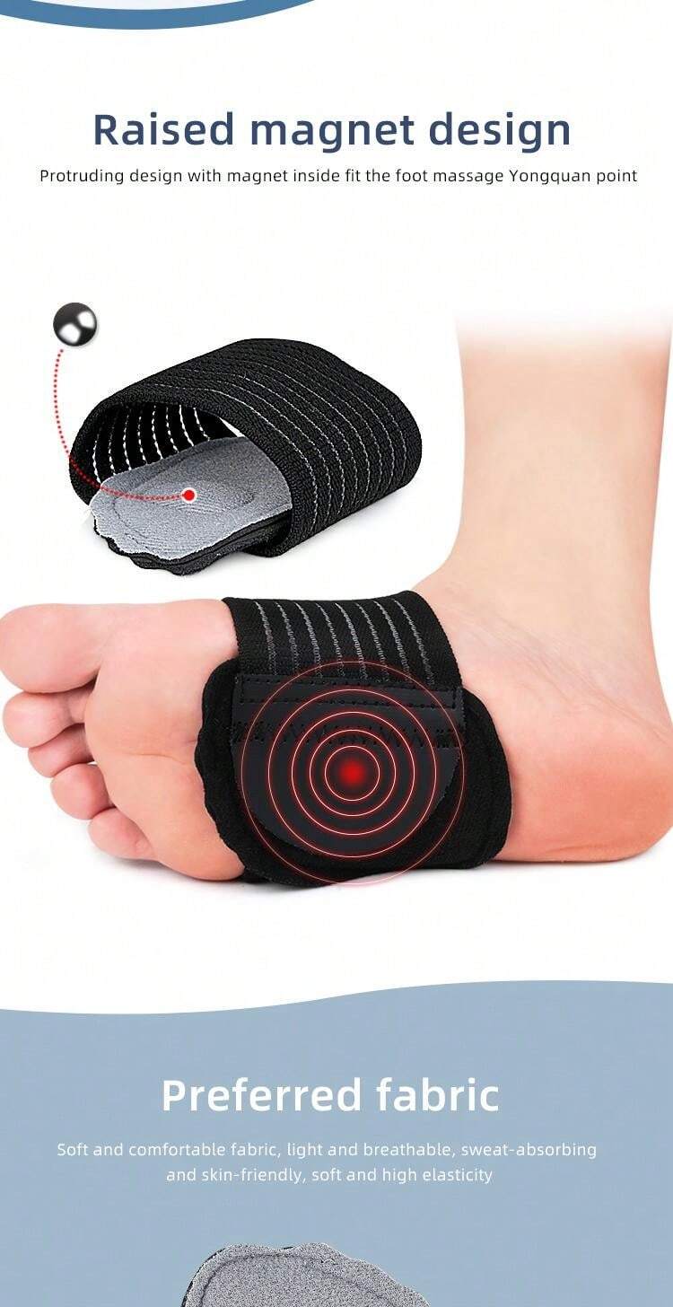 1pair Magnetic Therapy Arch Support Insoles, Shock Absorbing ...