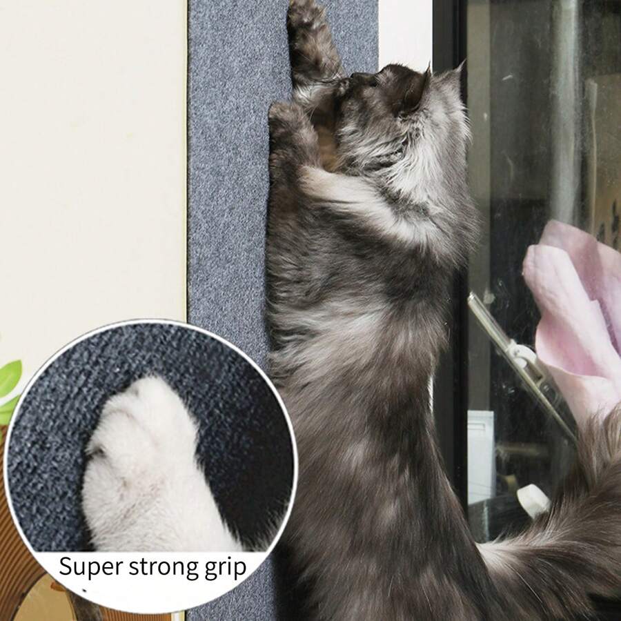 Self-Adhesive Cat Scratching Mat - Durable Polyester Fiber, Cut-To-Fit ...