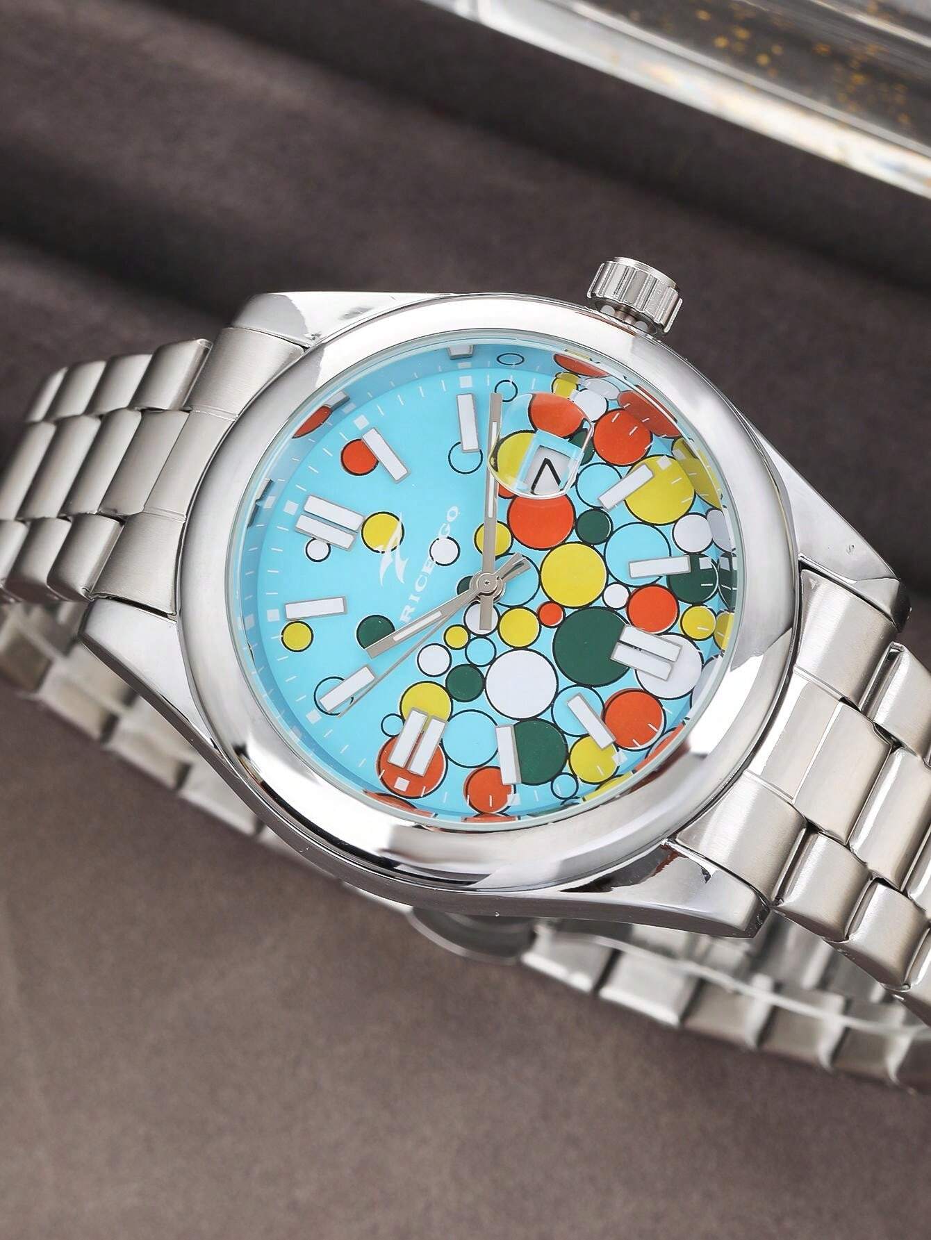 RICECGO 1個 メンズクラシック クォーツ腕時計、日常着用、ビジネスミーティングに適し、学生への進学祝いのギフトに ...