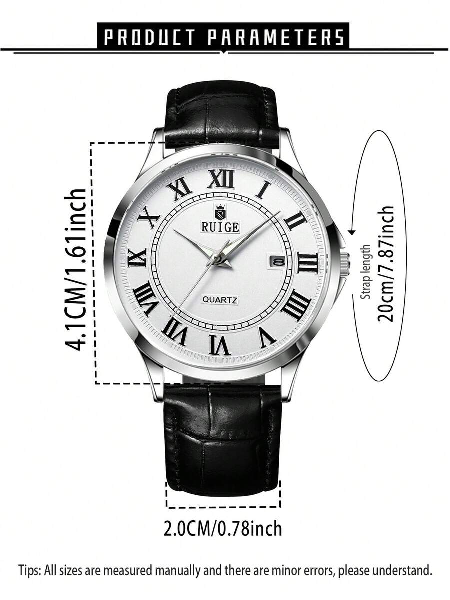 RUIG RUIGE Men's Quartz Watch Luxury Sport Water-Resistant Luminous ...