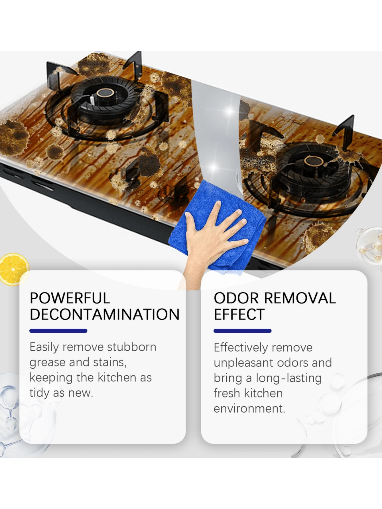 Jue Fish Multi-Purpose Kitchen Cleaning Powder - Cleaning Hob, Utensils ...