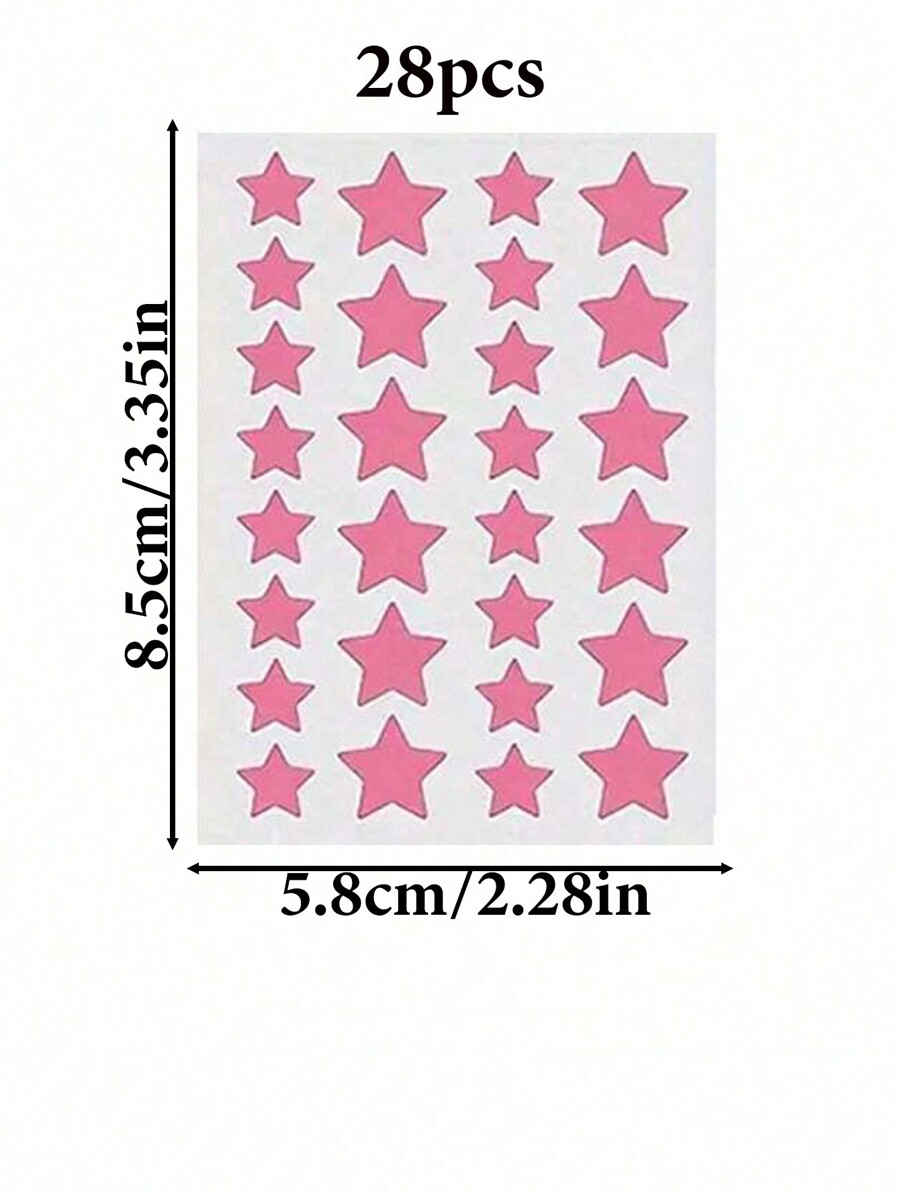 168pcs/Set Adorable Star Face Stickers, Cartoon Star Decal Stickers For ...