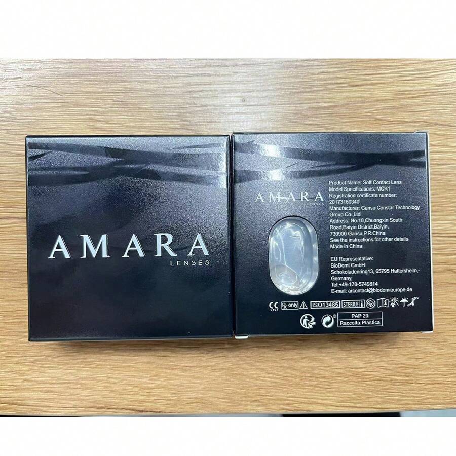 AMARA 1Pair Contact Lenses For Eyes Color Natural Red Beauty Yearly ...