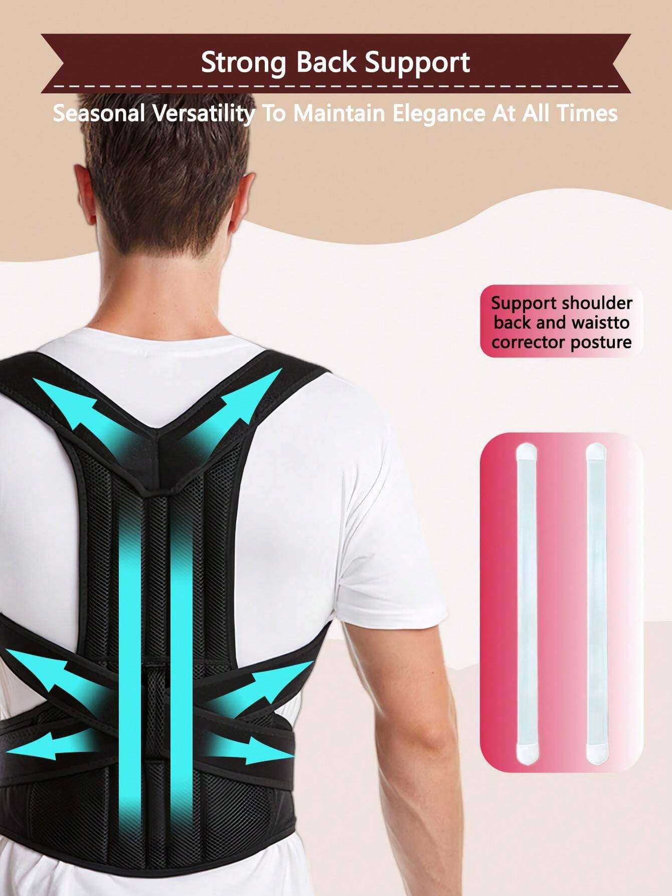Back Brace Posture Corrector For Women And Men, Back Lumbar Support ...