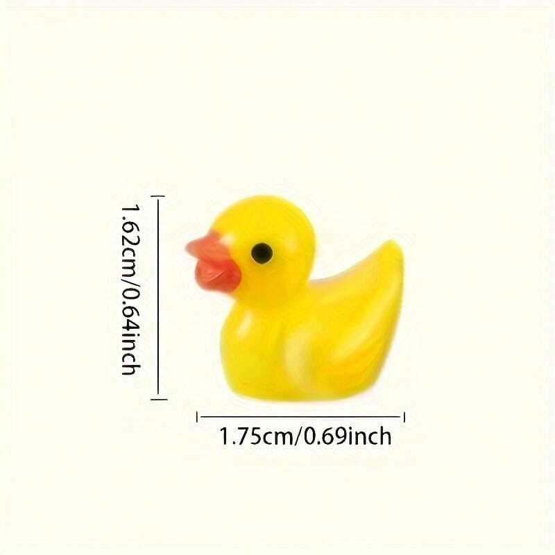 20/100Pcs Mini Resin Ducks, Tiny Ducks Figurines Bulk For Miniature ...