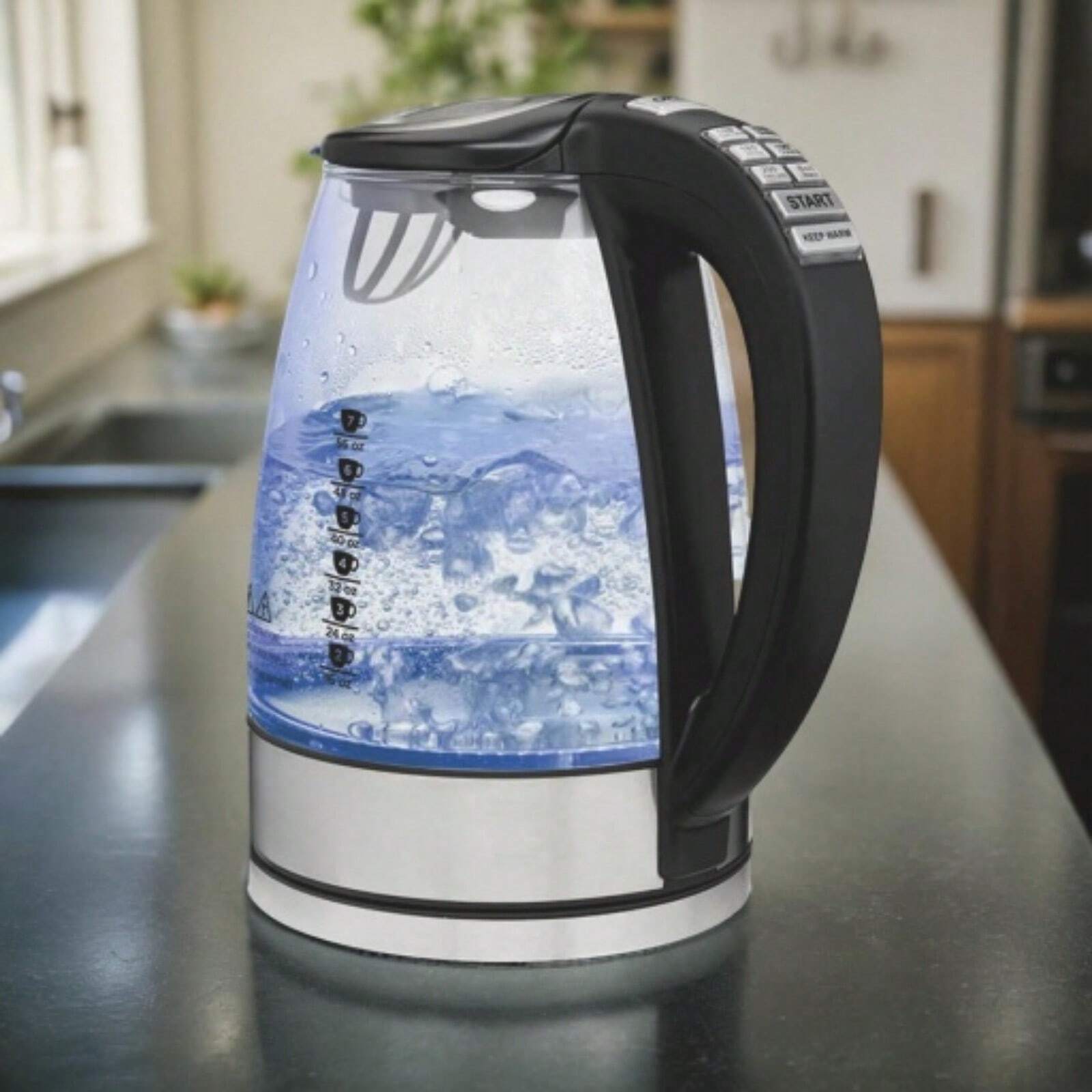 1.7-Liter Temperature-Control Glass Kettle | 7-Cup Capacity With ...