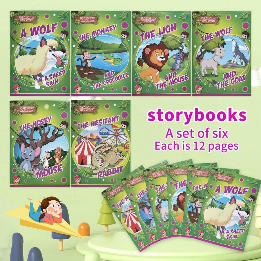 6-Piece Set Of English Fairy Tale Story Books, Children Loved Stories ...