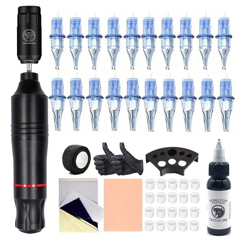 DONGYUNTATTOO Tattoo Gun Kit Complete Tattoo Kit Wireless Tattoo Gun ...