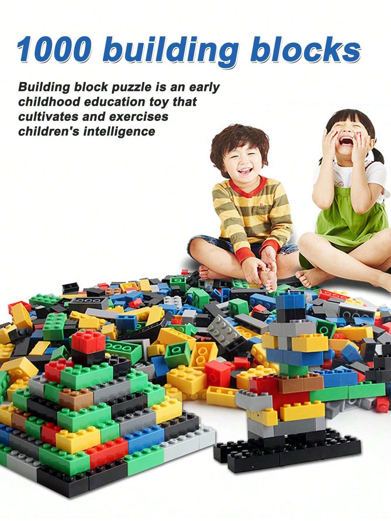 Kids DIY Assembly Creative Building Blocks Toy Gift Set - Imagination ...