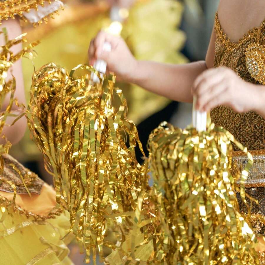 Cheerleaders Cheer Pom Poms Attractive Exercise Handles Props Poms Prop ...