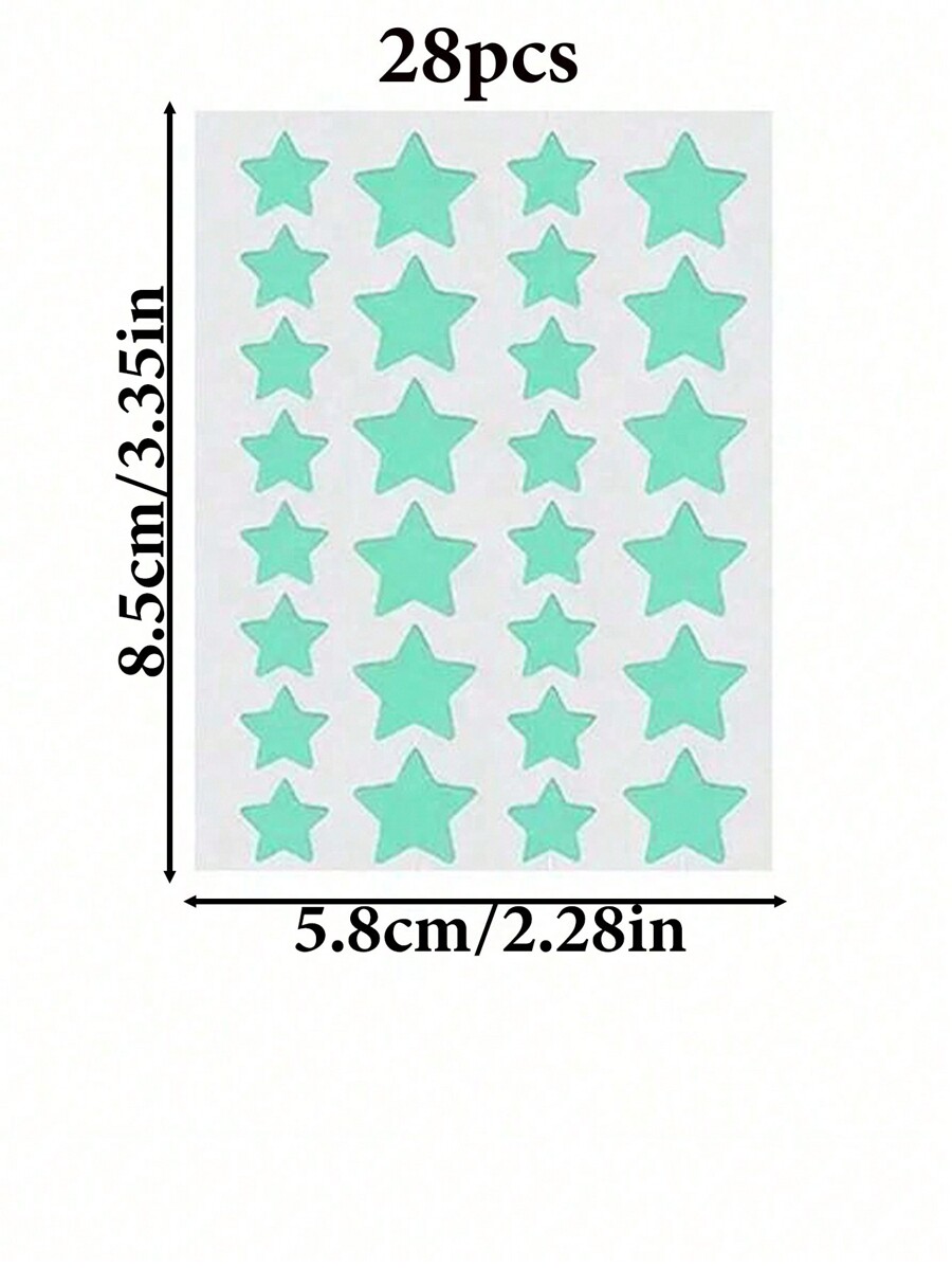 168pcs/Set Adorable Star Face Stickers, Cartoon Star Decal Stickers For ...