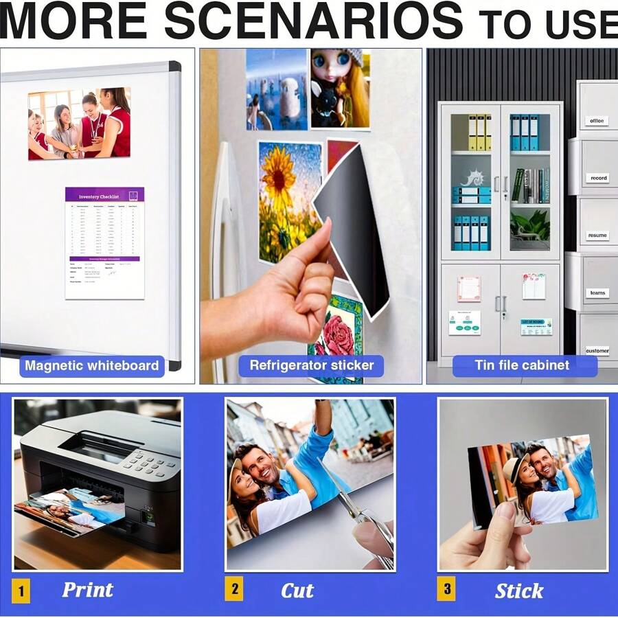 5 Sheets Printable Magnetic Sheets Non Adhesive 40mic 16mil 4 X 6 ...