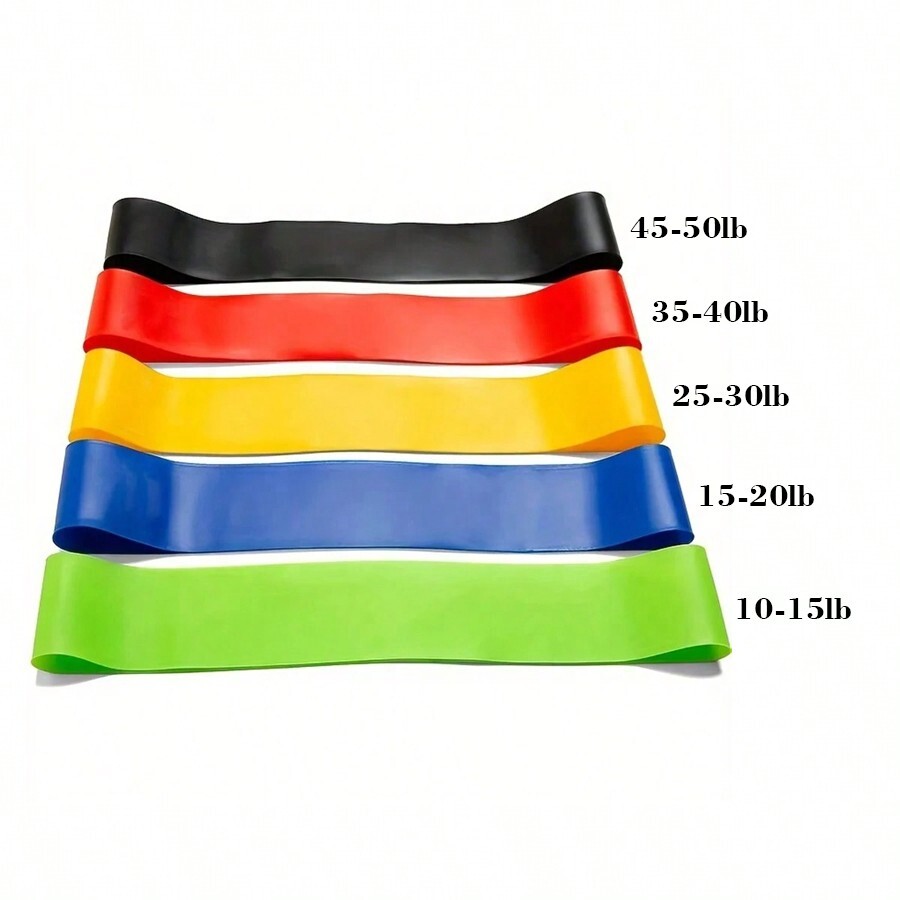 Tpe Elastic Resistance Band Set, Suitable For Yoga And Fitness, With 5 ...