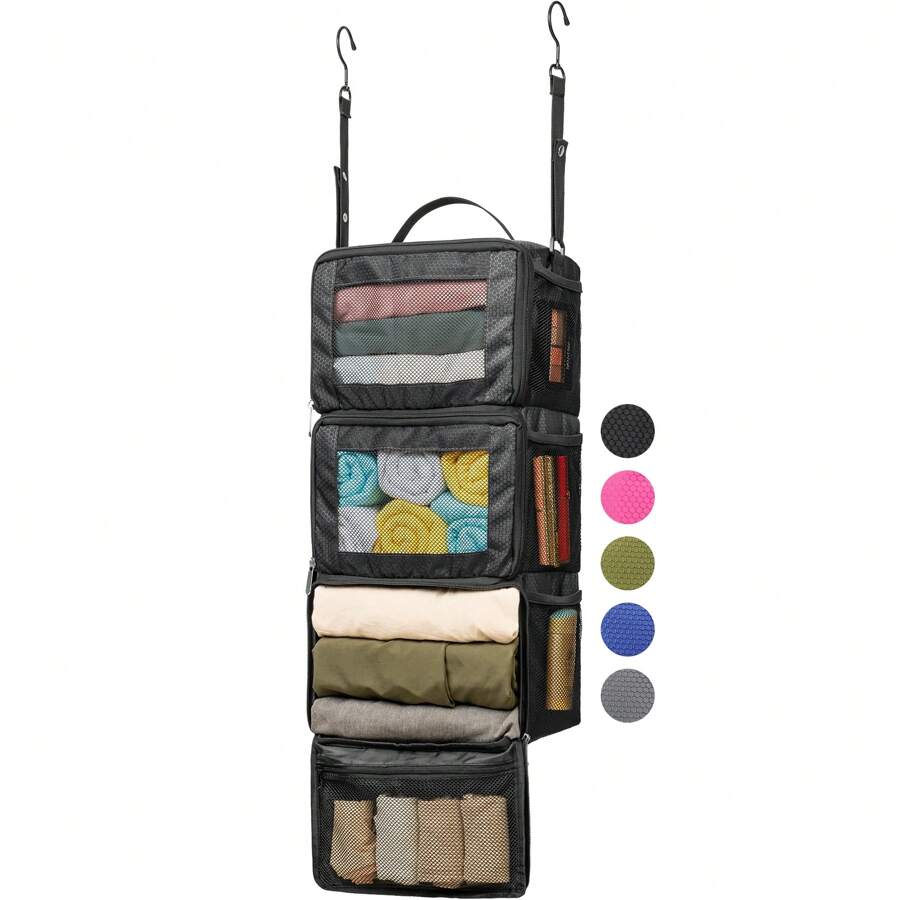 Vokelater Hanging Shelves Packing Cubes For Travel, Collapsible Carry ...