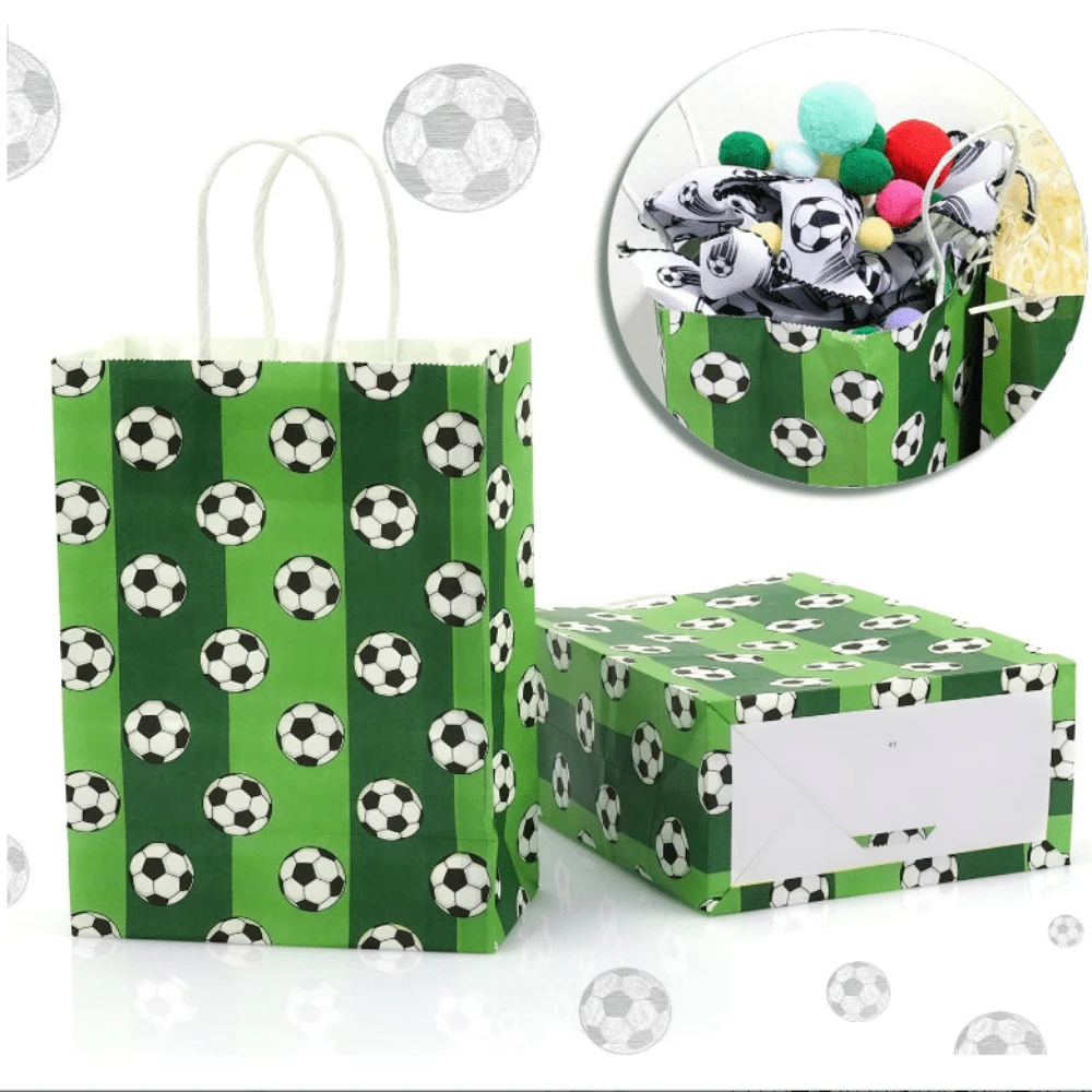 12/16pcs/Set 21*15*8cm Football Party Gift Paper Bag, Football Theme ...