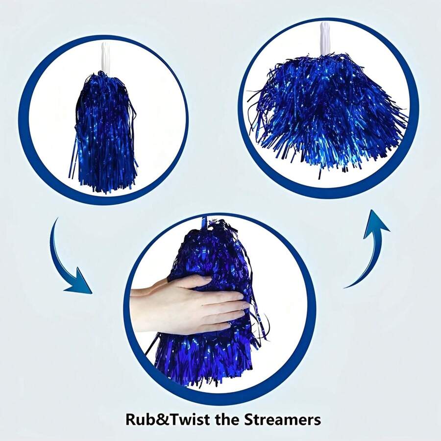 Cheerleaders Cheer Pom Poms Attractive Exercise Handles Props Poms Prop ...