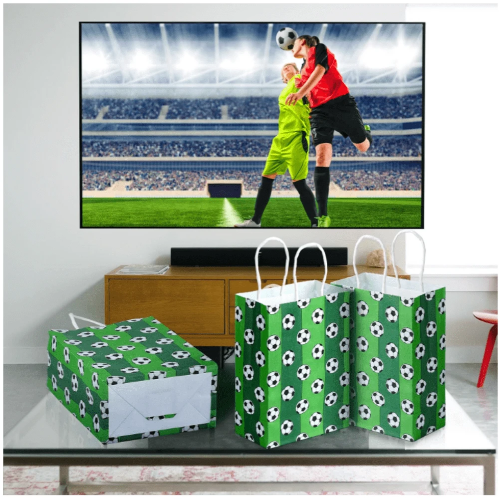12/16pcs/Set 21*15*8cm Football Party Gift Paper Bag, Football Theme ...