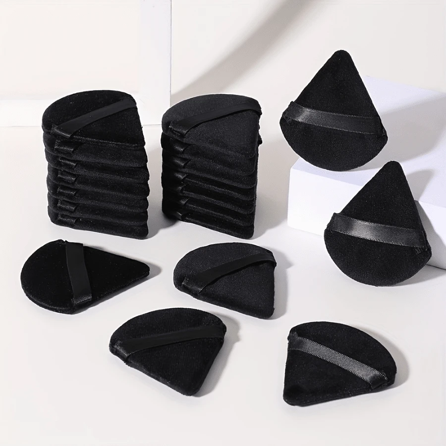 24 Puff Facial Powder Puff, Triangular Powder Puff, Velvet Triangular ...