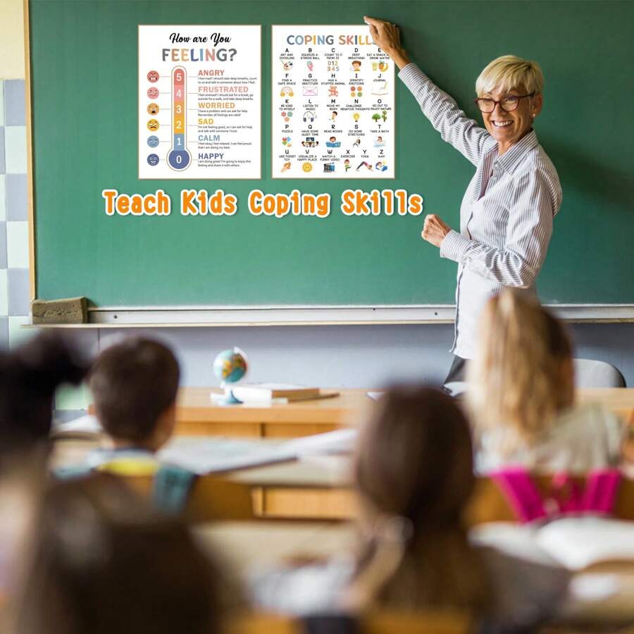 9 Calming Corner Posters Classroom, Calm Down Corner Feelings Chart For ...