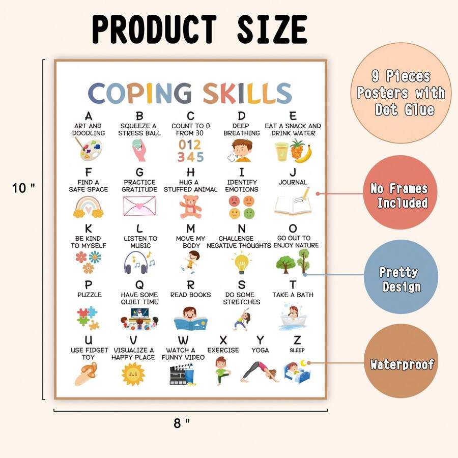 9 Calming Corner Posters Classroom, Calm Down Corner Feelings Chart For ...