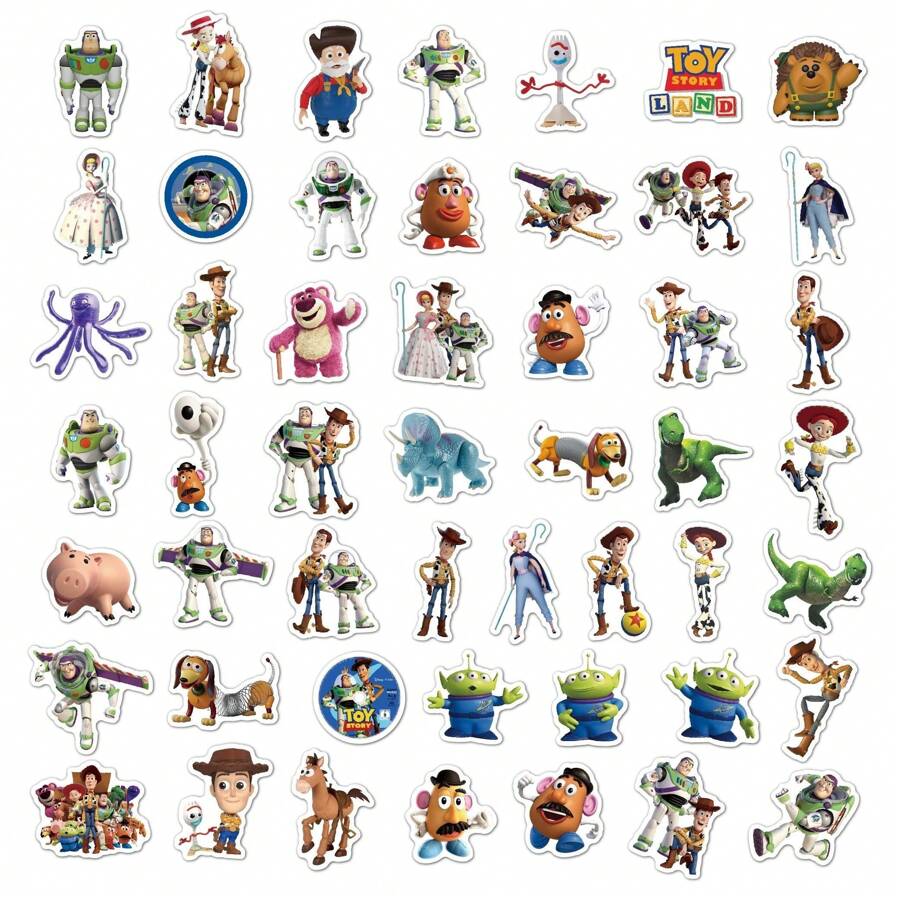 Disney 50PCS Disney Officially Licensed Toy Story Stickers Animation ...