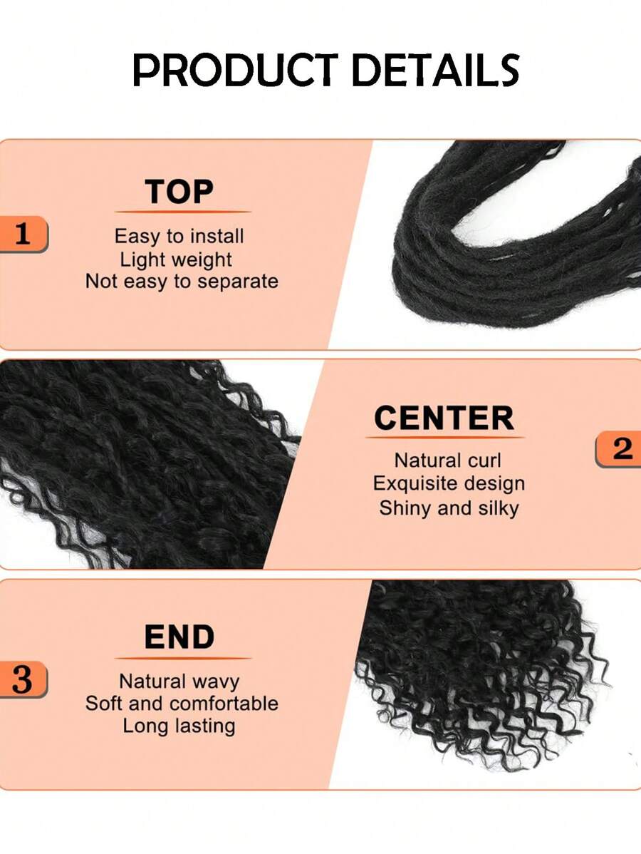10 pièces Extensions de dreads à double extrémité de 24 pouces, tresses ...