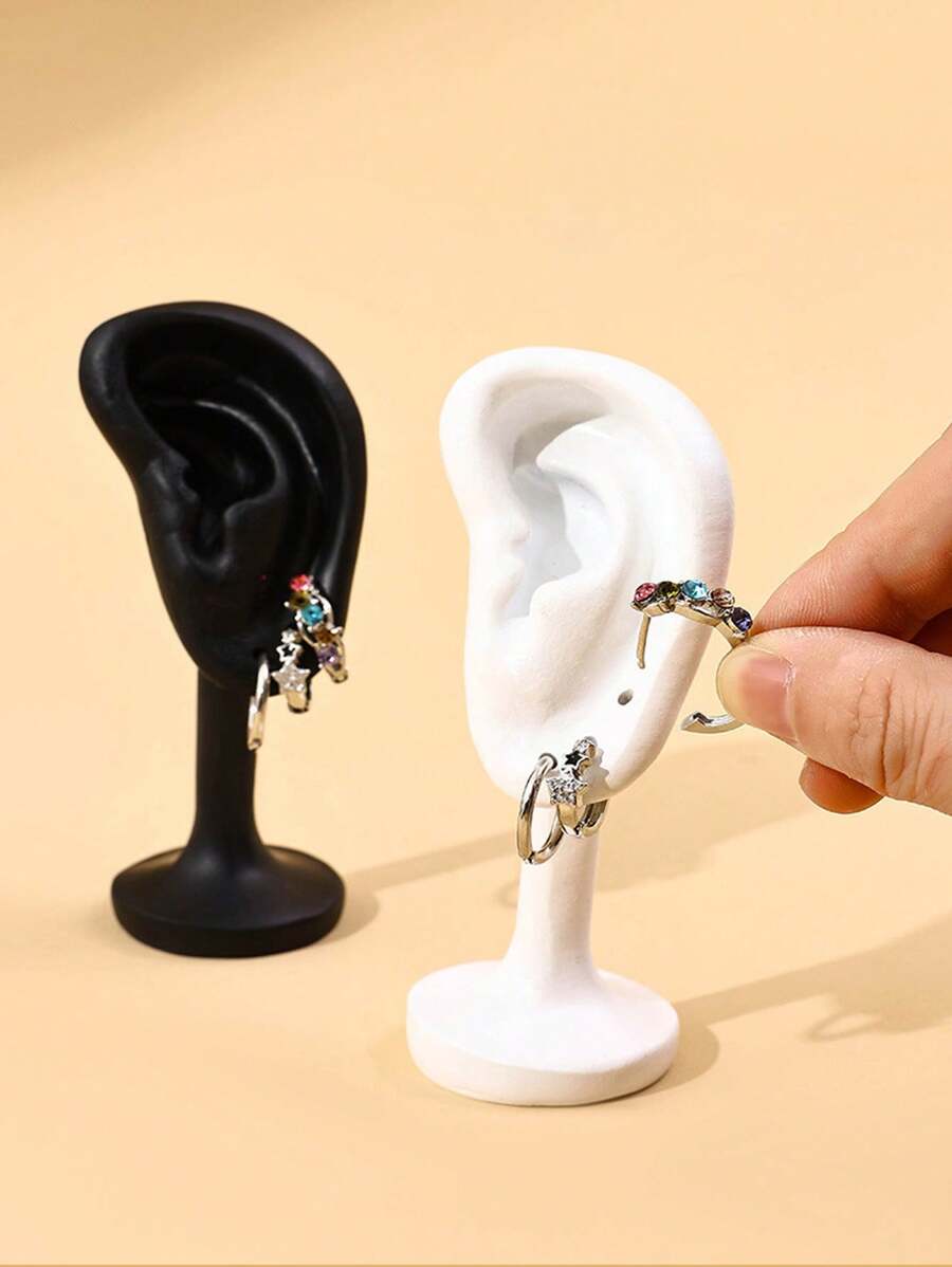1pc Resin Earring Display Prop Stand, Fake Ear Display Model For ...