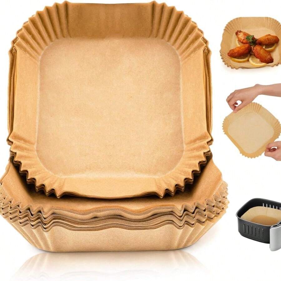 50 pezzi Carta da forno monouso per friggitrice ad aria, adatta per friggitrice ad aria ...