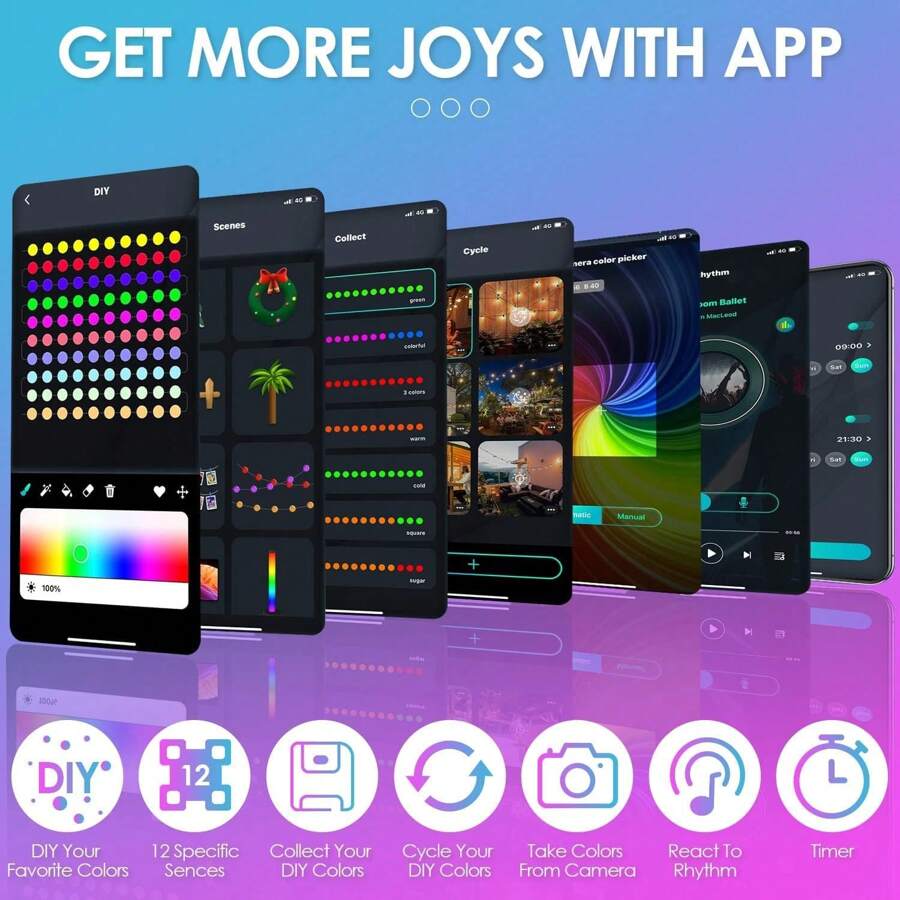 Smart LED Pixel Display, 32x32 Programmable DIY Pixel Art Display Night ...