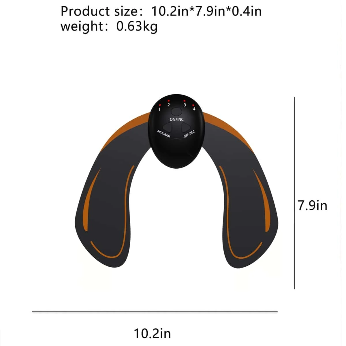 EMS Electrical Muscle Stimulator Fitness Buttocks Abdomen Arms Legs ...