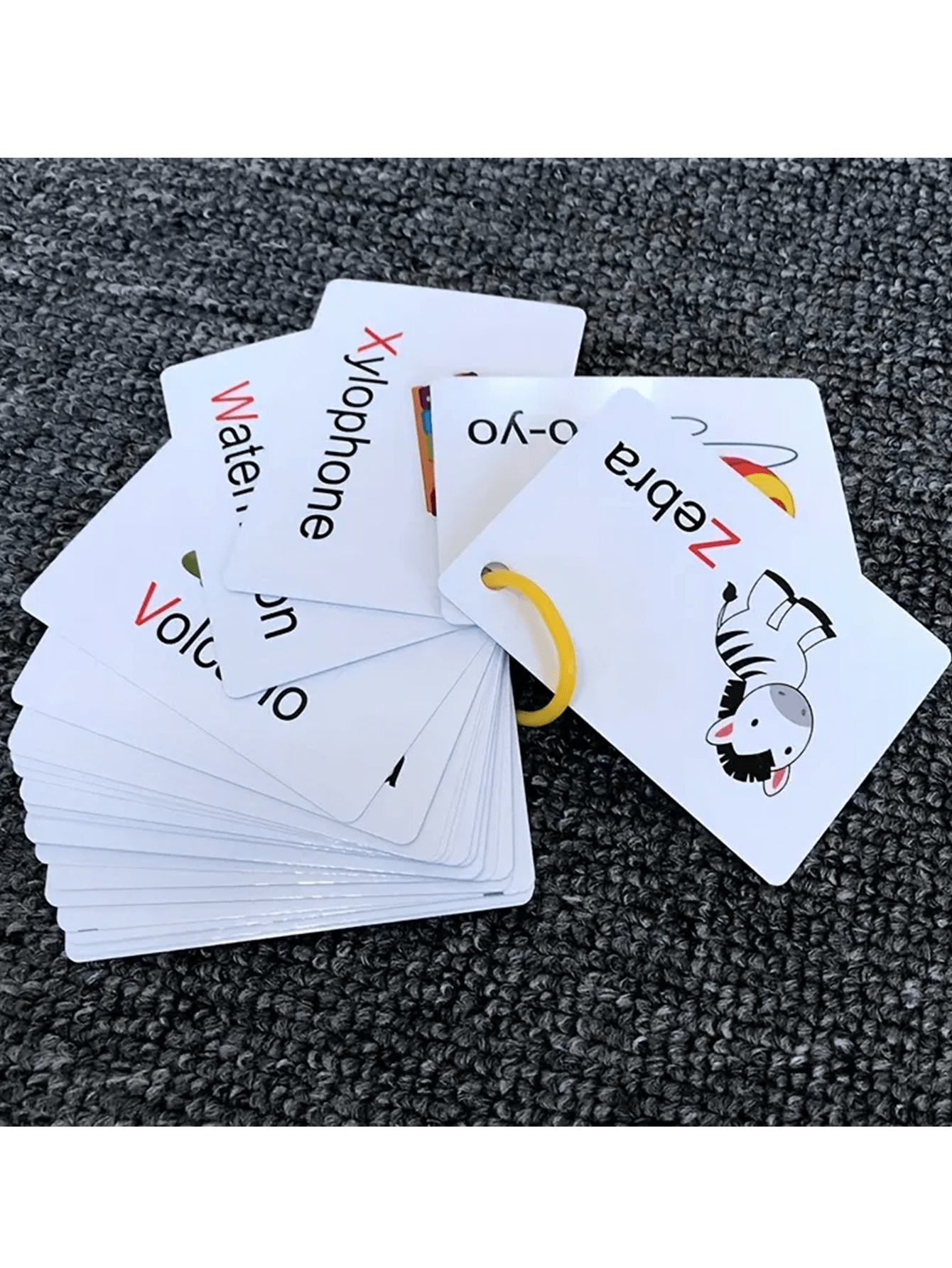 Early Childhood English Alphabet Flash Cards, Cartoon Learning Erasable ...