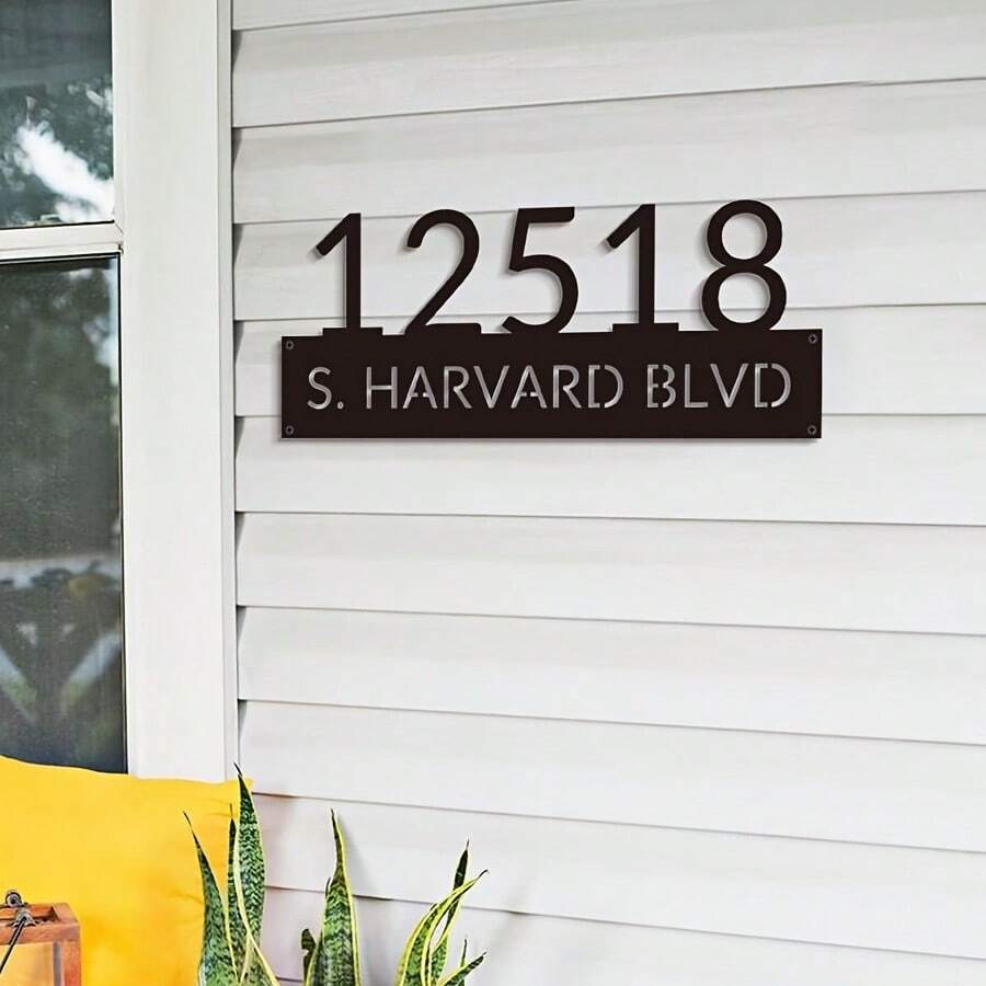 Personalized Carbon Steel House Plate With Street Name - Customized ...