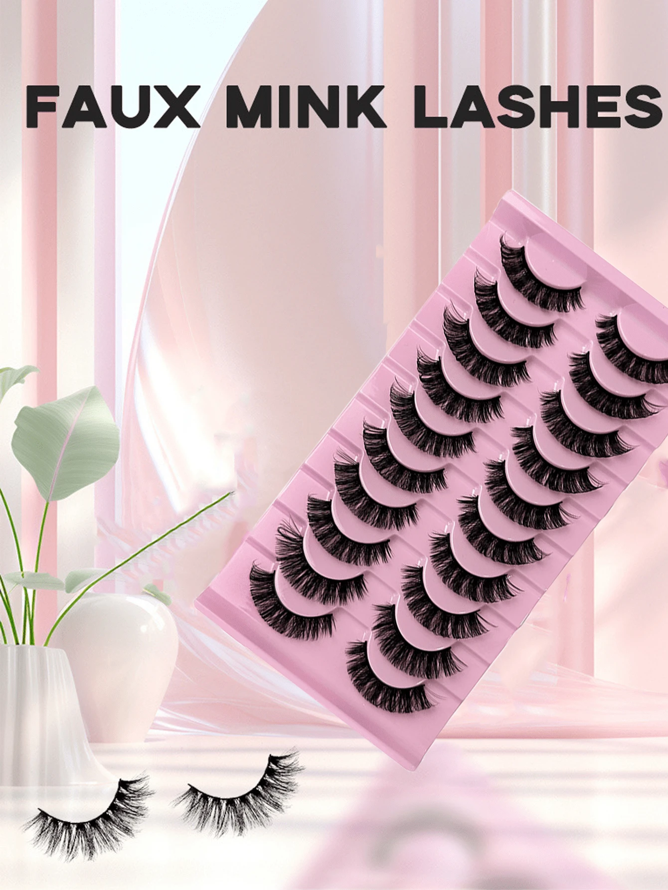 One Piece Thick Multi-Pair Fake Eyelashes Waterproof Mink Hair 6D Soft ...