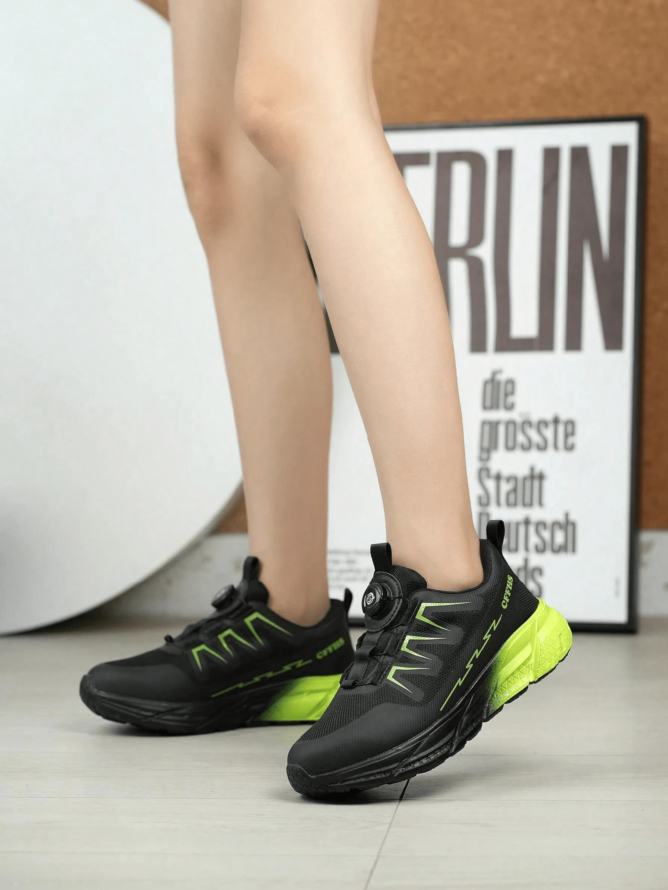 Sapatos de Segurança da Moda Feminina com Fecho de Botão Rotativo ...