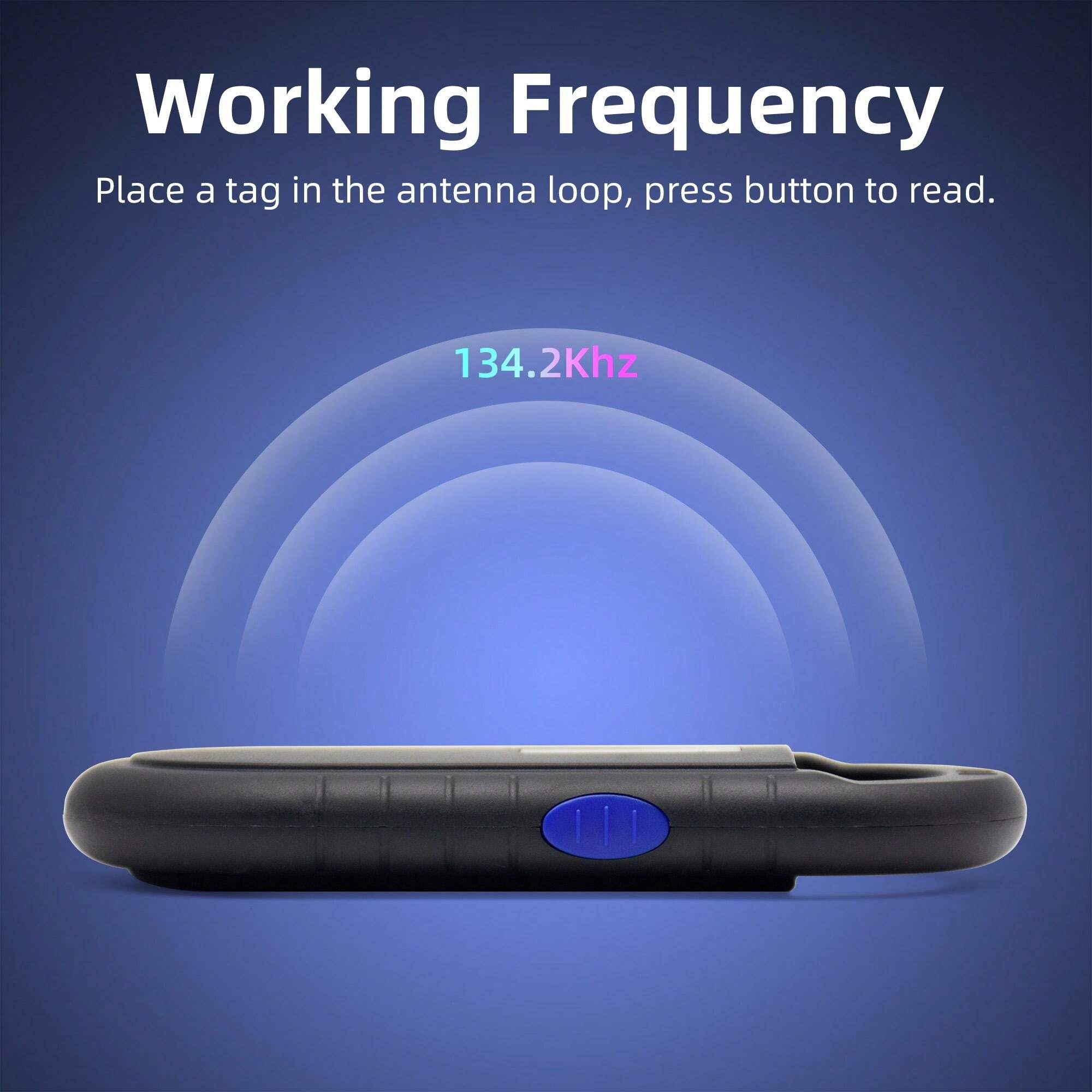 Leitor RFID de Animal 134.2KHz, Leitor de ID de Estimação 125kHz ...