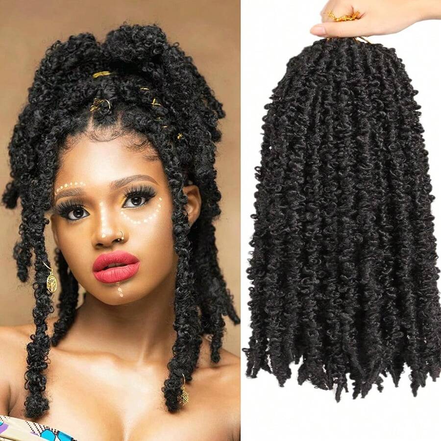 12 Inch Butterfly Locs Crochet Hair 1-6 Packs Distressed Faux Locs ...