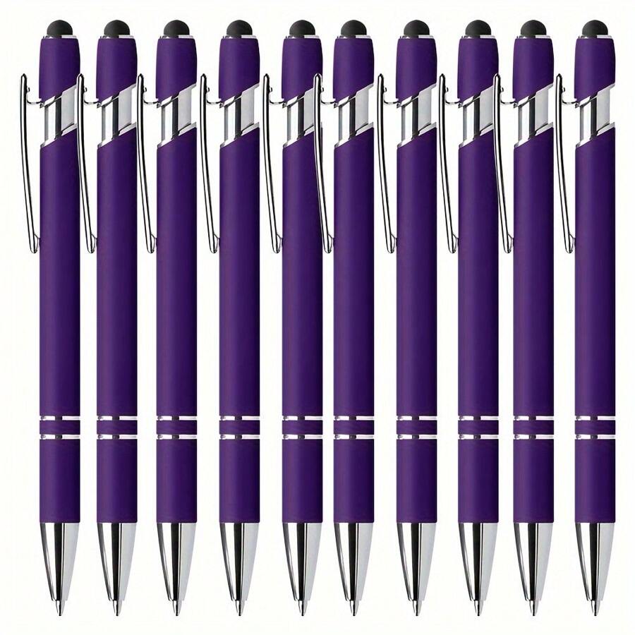 10-Pack Premium 10-Pack Dark Purple Ballpoint Pens, Retractable With ...