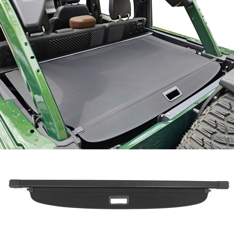 Rear Cargo Cover Fit For 2021-2025 Fords' Bronco 4-Door, Retractable ...