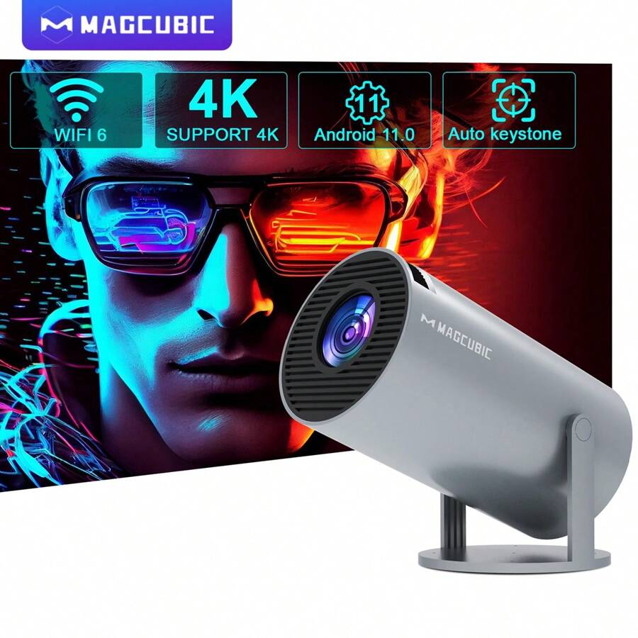 Magcubic Projector 4K Android 11 HY300 Pro Dual Wifi6 260ANSI Allwinner H713 BT5.0 1280*720P ...