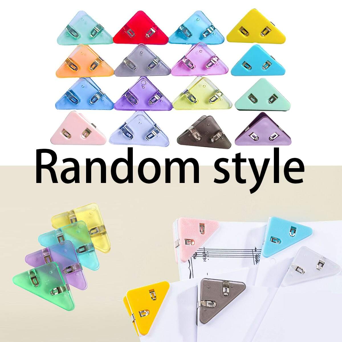 5pcs/10pcs Assorted Color Triangle Folder Multipurpose Binder Clip For ...