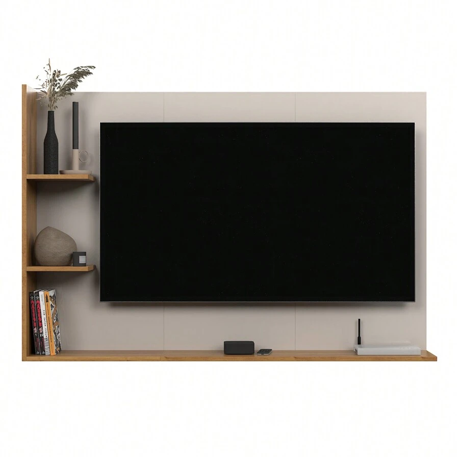 Quality Furniture 50-Inch Smart TV Panel With Niche Berlin Shelf ...
