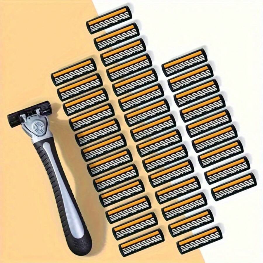 3-Layer Stainless Steel Safety Razor Blades For Men - Replaceable For ...