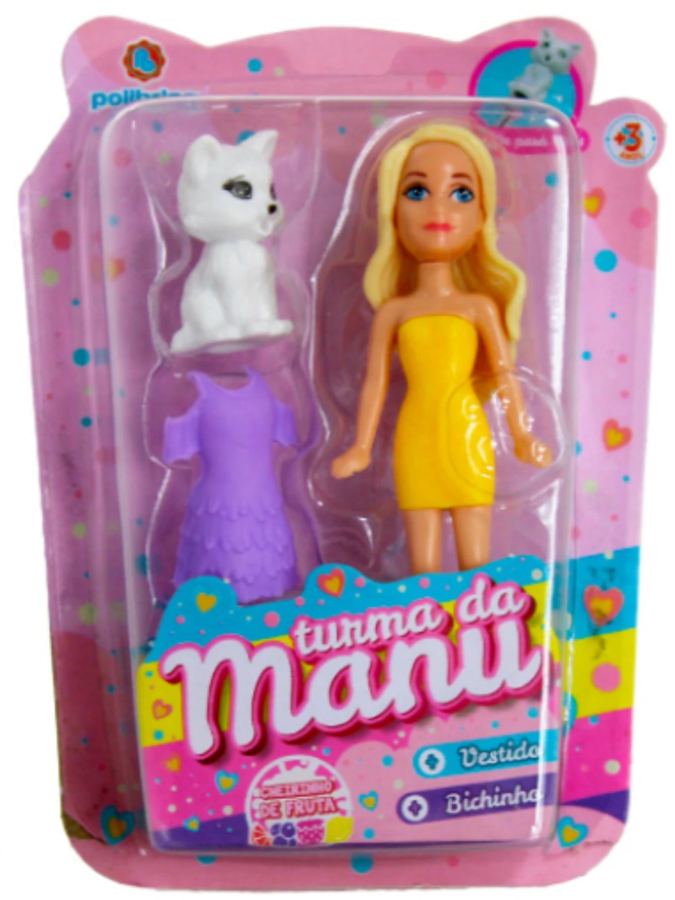 Bonequinha Turma da Manu tipo Polly e Lol com cheirinho de fruta Com ...