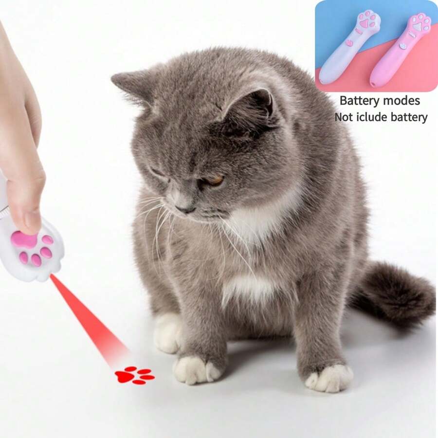 1 Pet Led Pattern Interactive Cat Toy, Projection Light Five Patterns ...