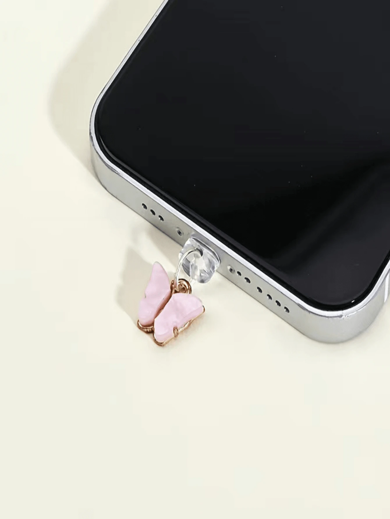 Butterfly-Shaped Charging Port & Data Port Dust Cover Plugs Compatible ...
