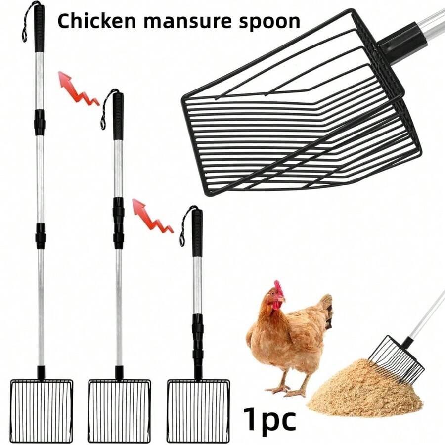 1pc Chicken Poop Scoopers,3 In 1 Adjustable Sifting Shovel For Chicken ...