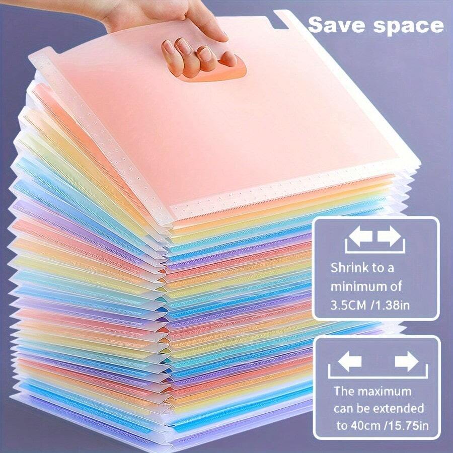 1pc Expandable A4 File Folder - Multi-Purpose Standing Document ...
